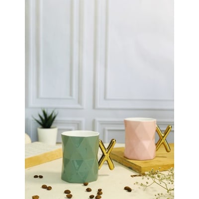 Buy/Send Coffee Mug X Shaped Handle Ceramic 350ml Online | IGP | JVS1235012