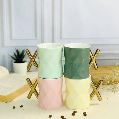 Buy/Send Coffee Mug - X Shaped Handle - Ceramic - 350ml Online | IGP ...