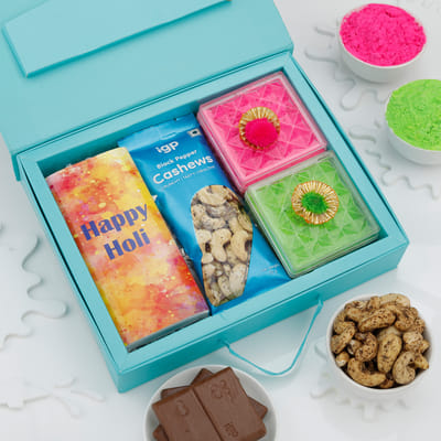 Buy/Send Colourful Indulgence Holi Gift Box Online | IGP | JVS1277628