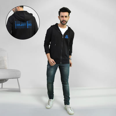 Buy/Send Coolest Bro Personalized Hoodie Black Online | IGP | JVS1267996