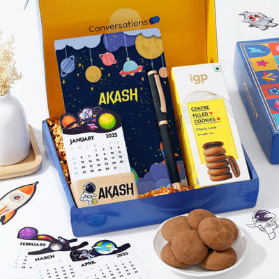 Buy/Send Cosmic Elegance Personalized Space-Themed Hamper Online | IGP ...