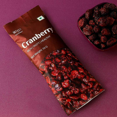 Cranberry 50 gram Pouch: Gift/Send Food Gifts Online JVS1265777 |IGP.com