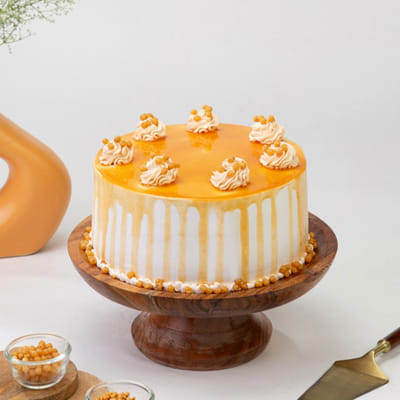 Buy/Send Crunchy Butterscotch Cake Half Kg Online | IGP | JVS1200358