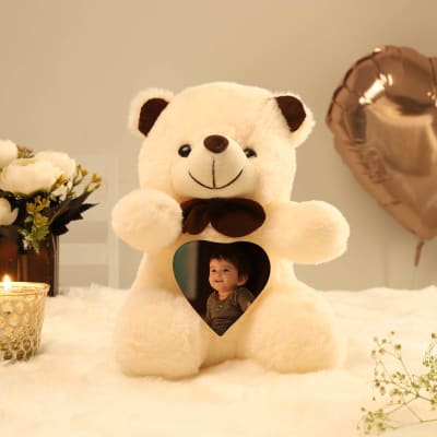 Buy/Send Cuddly Teddy Bear With Personalized Heart Panel Online | IGP ...