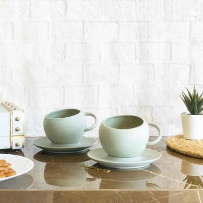Buy/Send Cup And Saucer Set Ceramic Set Of 2 Online | IGP | JVS1217878
