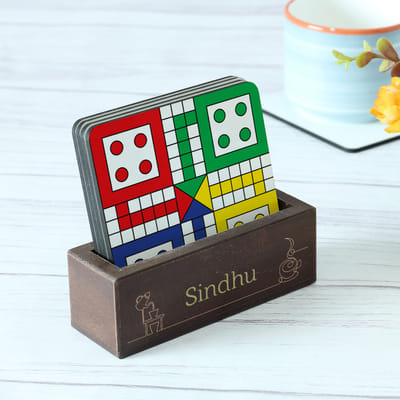 Customized Board Games Coasters Set of 4: Gift/Send New Year Gifts ...