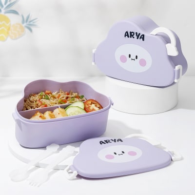 Buy/Send Dazzling Personalized Cloud Tiffin Box - Purple Online | IGP ...