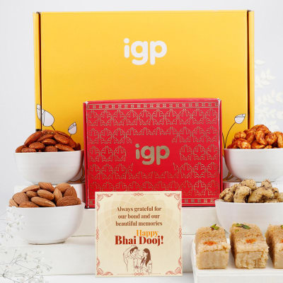 Buy/Send Delightful Indulgence Bhai Dooj Hamper Online | IGP | JVS1335110