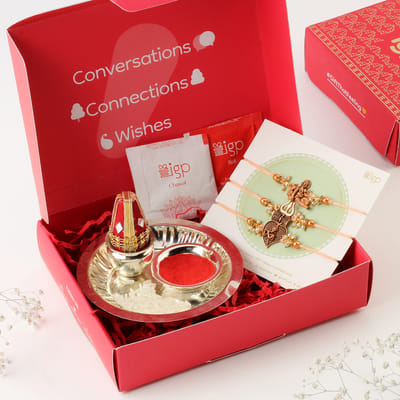 Devine Antique Rakhi Gift Box Bronze by IGP Box : Gift/Send Peripherals ...