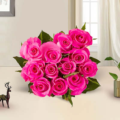Buy/Send Dozen Pink Roses Online | IGP | JVS1205014