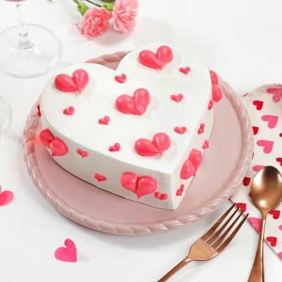 Buy/Send Dreamy Heart Cake (Half Kg) Online | IGP | JVS1400354