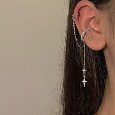 Buy/Send Ear Clip Star Tassel Silver Single Piece Juju Joy Online | IGP ...