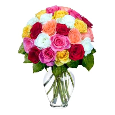 Buy/Send Elegant Bunch of 24 Roses in Assorted Colors Online | IGP ...