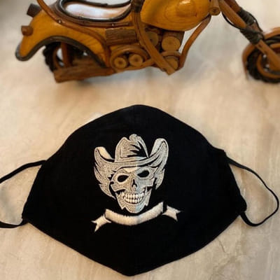 Buy/Send Face Mask Embroidered Pirate Skull Online | IGP | JVS1250270