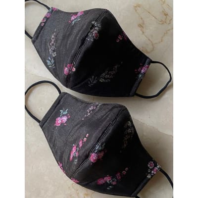Buy/Send Face Mask - The Black Flora Muslin Online | IGP | JVS1250199
