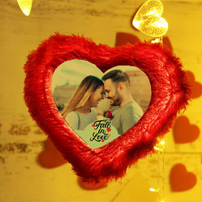 Fall in Love Personalized LED Photo Cushion: Gift/Send Home Gifts ...