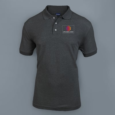 Fas Tees Polo T shirt for Men Charcoal Grey : Gift/Send Business Gifts ...
