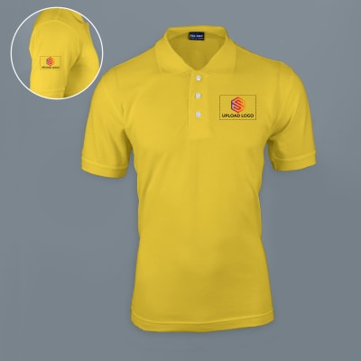 Fas Tees Polo T shirt for Men Golden Yellow : Gift/Send Business Gifts ...