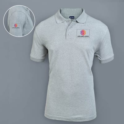 Fas Tees Polo T shirt for Men Grey Melange : Gift/Send Business Gifts ...