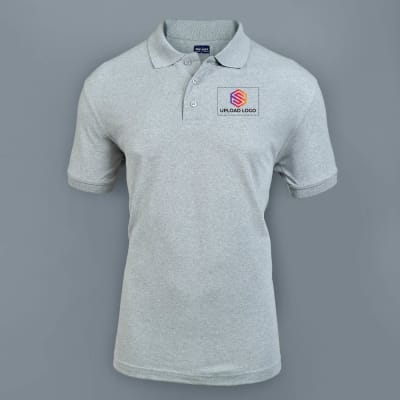 Fas Tees Polo T shirt for Men Grey Melange : Gift/Send Business Gifts ...
