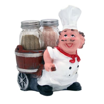 Buy/Send Fat Chef Salt Pepper Shakers On Cart Holder Online | IGP ...