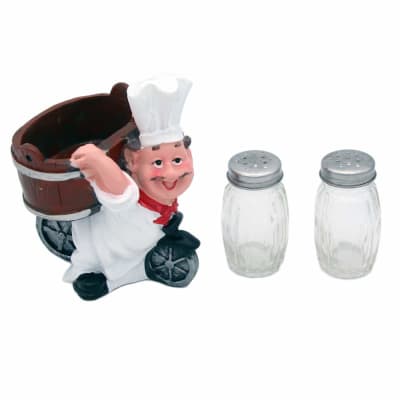 Buy/Send Fat Chef Salt Pepper Shakers On Cycle Basket Holder Online ...