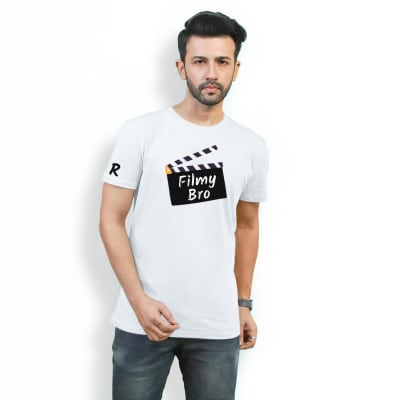 Buy/Send Filmy Bro T shirt White Online | IGP | JVS1268043