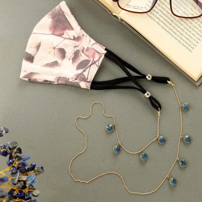 Buy/Send Floral Cotton 3 Ply Mask with Charms Mask Chain Online | IGP ...