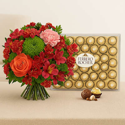 Buy/Send Flowers & Grand Ferrero Online | IGP | JVS1277344
