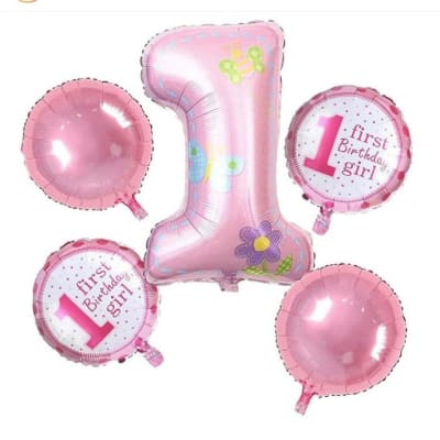 Buy/Send Foil Balloons Set 1st Birthday Set Of 5 Online | IGP | JVS1216300