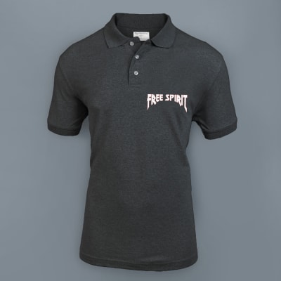 Buy/Send Free Spirit Polo T-shirt - Dark Grey Online | IGP | JVS1269181