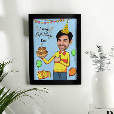 Buy/Send Fun Personalized Caricature in Birthday Photo Frame Style for ...