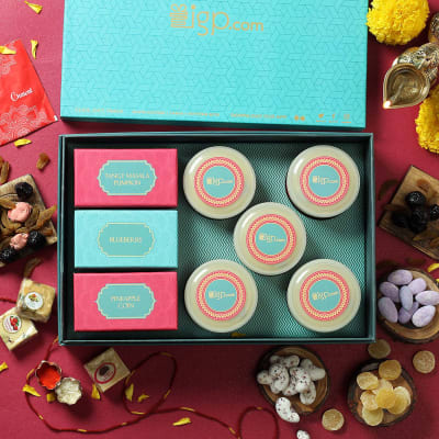 Gift Box of Assorted Treats: Gift/Send Holi Gifts Online J11122522 |IGP.com