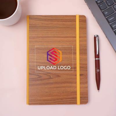 Buy/Send Gift Set with Wooden Textured Diary Online | IGP | JVS1197252