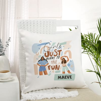 Buy/Send Girls Just Want To Have Fun Personalized Cushion Online | IGP ...