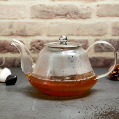 Buy/Send Glass Tea Pot With Stainless Steel Filter And Lid - Induction ...