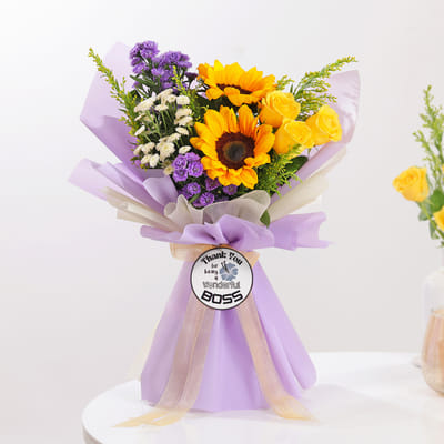 Buy/Send Golden Appreciation Boss Day Bouquet Online | IGP | JVS1426729