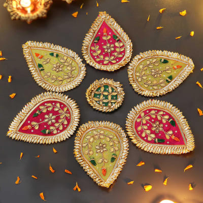 Buy/Send Gota Patti Patch DIY Rangoli Set of 7 Online | IGP | J11148659