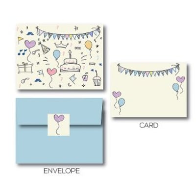 Greeting Card Mini Blank Birthday Card With An Envelope: Gift/Send ...