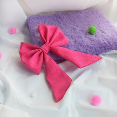 Buy/Send Hair Clip - Punch Bow - Fuchsia Pink Online | IGP | JVS1233657