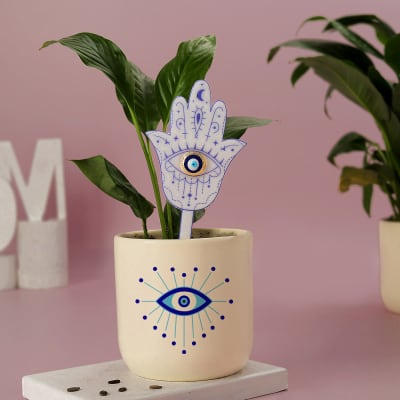 Hamza Hand Decor Ceramic Planter: Gift/Send Home and Living Gifts ...