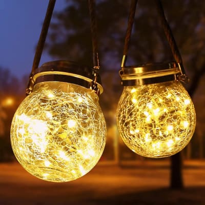 Buy/Send Hanging Glass Ball Light - Solar Powered - Assorted - Set Of 2 ...
