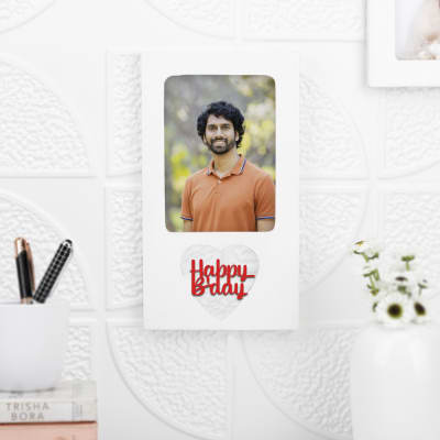 Buy/Send Happy Birthday Personalized Heart Frame Online | IGP | JVS1285353