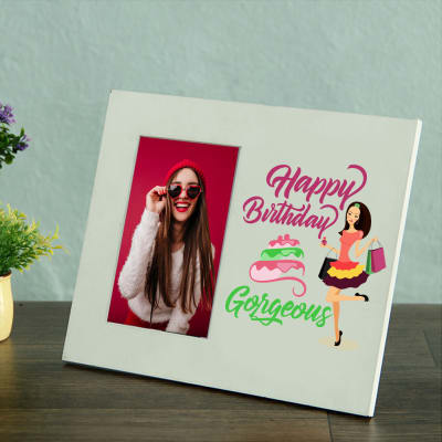 Happy Birthday Personalized Photo Frame for Girls: Gift/Send Home and ...