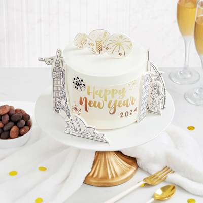 Buy/Send Happy New Year 2025 Cake 500 Gm Online | IGP | JVS1271681