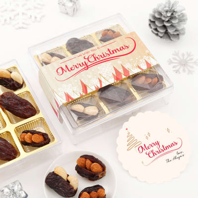 Healthy Bites Assorted Dates Personalized Christmas Gift Box 9 Pcs ...