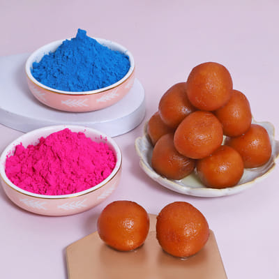 Buy/Send Holi Gulaal with Gulab Jamun 1 Kg Online | IGP | HD1133265