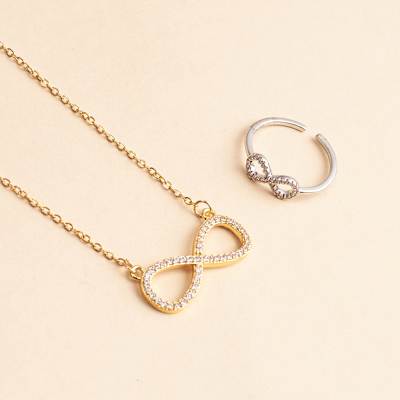 Buy/Send Infinity Grace Necklace And Ring Set Online | IGP | JVS1396747