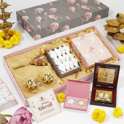 Buy/Send Intricate Silver Coins Diwali Hamper Online | IGP | JVS1302284