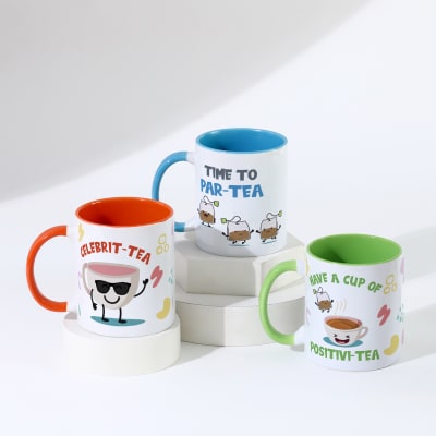 It's Tea Time Ceramic Mug Personalized Set Of 3: Gift/Send Home and ...